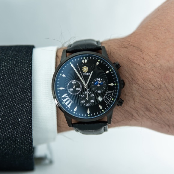 Xavier Watches | Accessories | Nib Xavier Xfactor Moonphase Watch 42mm ...